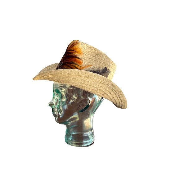 Accessories | Vintage Pheasant Feather Womens Cowboy Hat | Poshmark